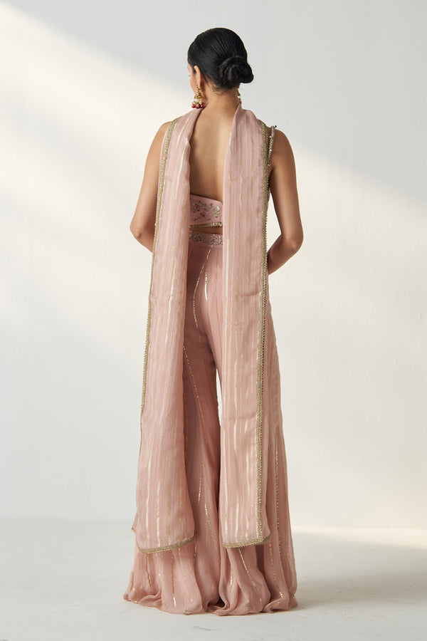 Studio Bageecha - Osha Blush Pink Sharara Set - Elahe