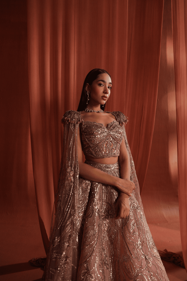 Adaara Couture - Rosy Petal Lehenga - Elahe