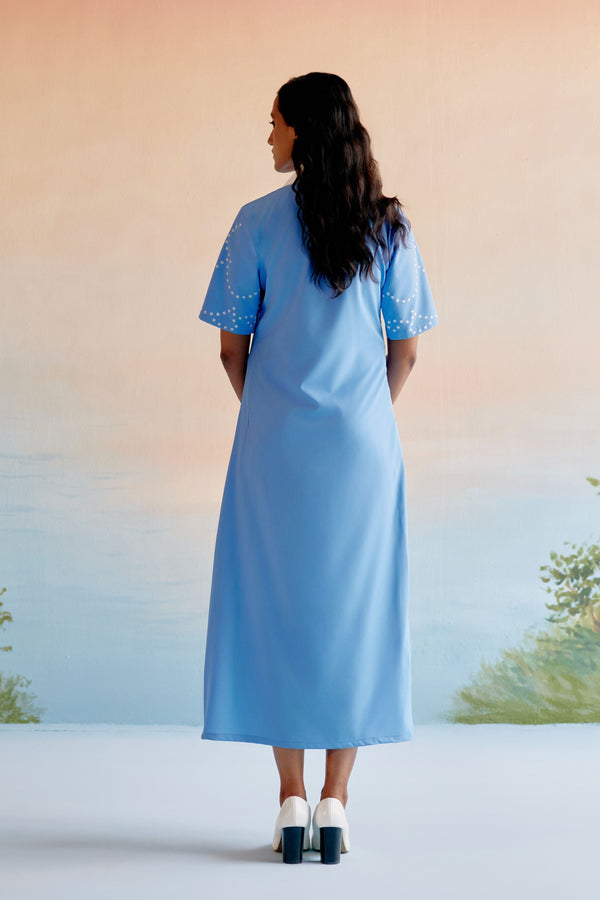 Echo Studio - Blue Flora Dress - Elahe