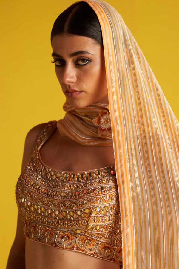 Studio Bageecha - Jyoti Yellow Lehenga Set - Elahe