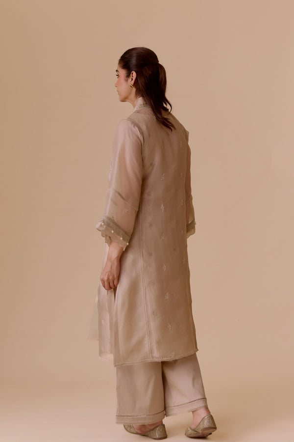 Bunka - Ambreen Beige Kurta Set - Elahe