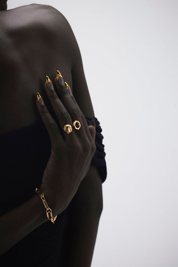 Anaash - Golden Nut Ring - Elahe