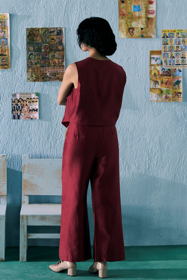 Warra - Vayra Red Co-ord Set - Elahe