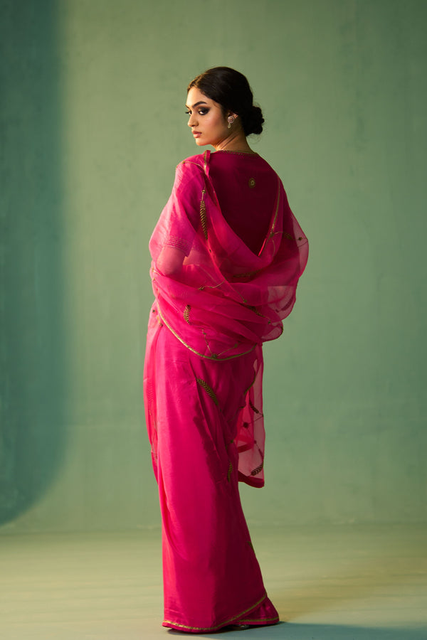 Nishar Ahmed - Rani Pink Sabaa Saree - Elahe