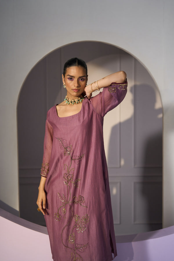 Sarang Kaur - Purple Basant Kurta - Elahe