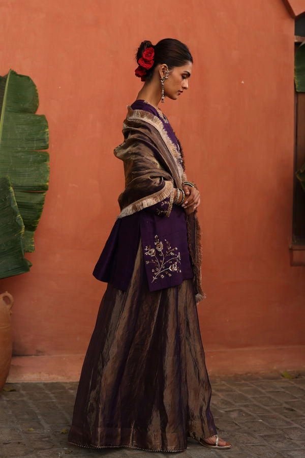 Begum Pret - Purple Ruksaar Sharara - Elahe