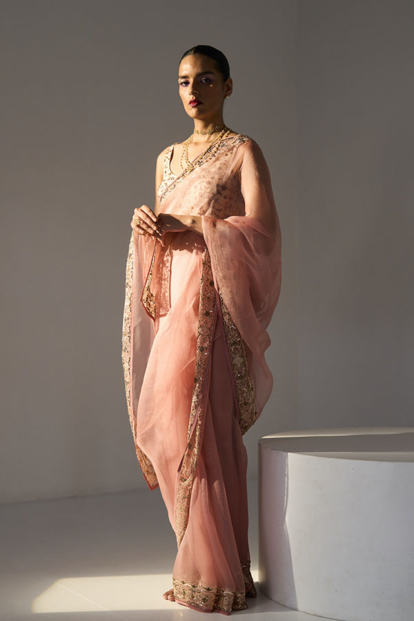 Sarang Kaur - Pink Pavit Saree - Elahe