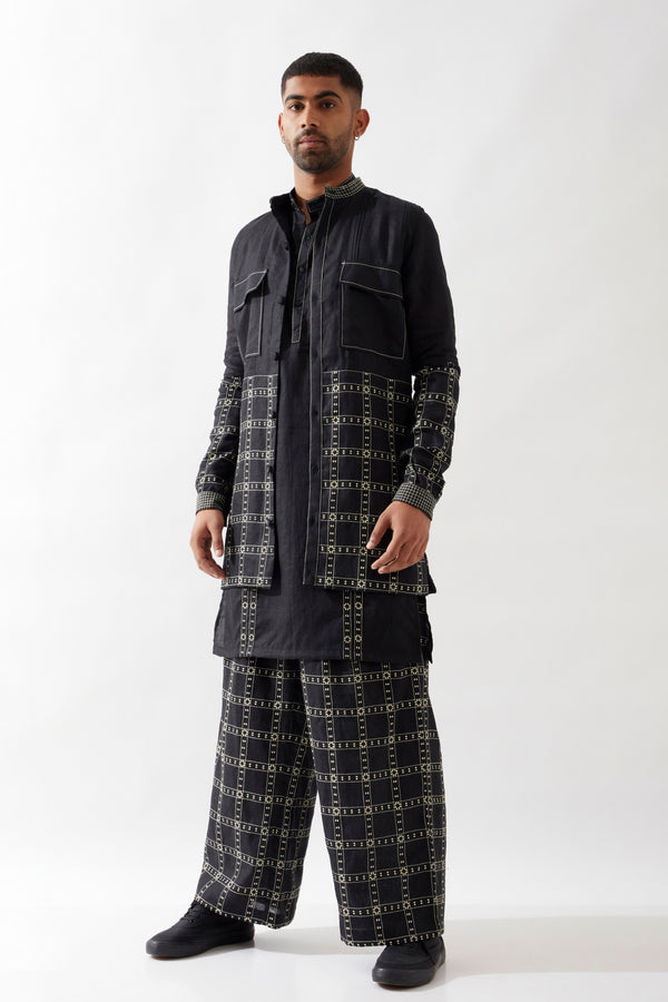 SNOB Menswear - Zane Regal Black Bandi Set - Elahe