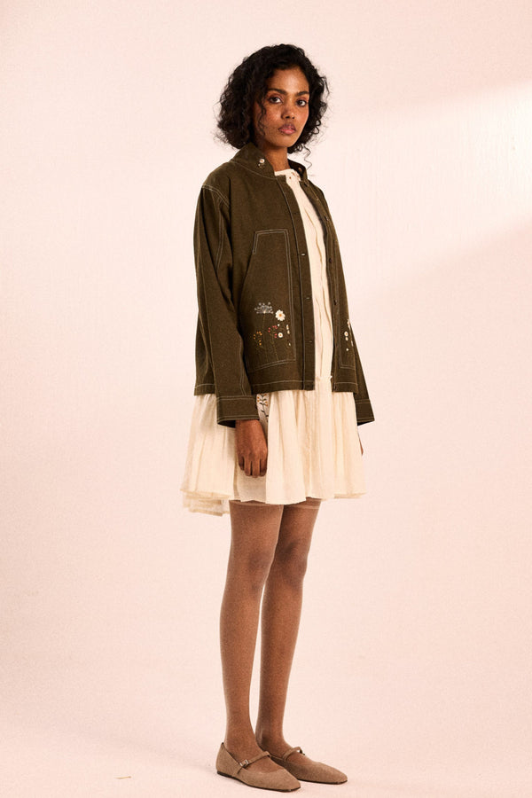 Khara Kapas - Sage Flora Jacket - Elahe
