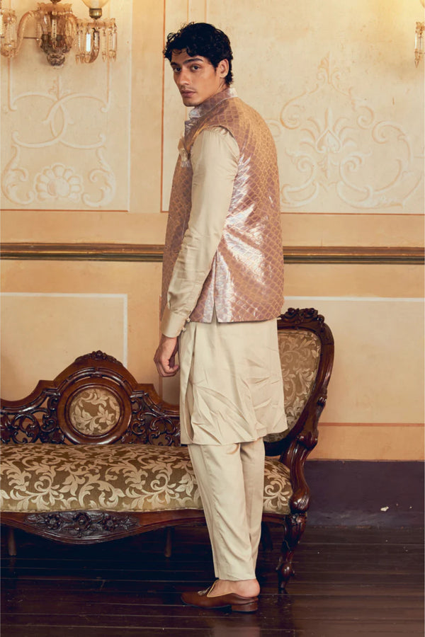 Aditi Gupta Menswear - Pastel Purple Checkered Jacket - Elahe
