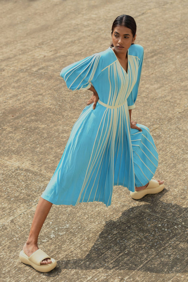 Bodice - V Neck Dress With Binding - Elahe