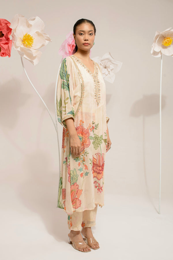 Preeti Mehta - Cream Kurta Set - Elahe