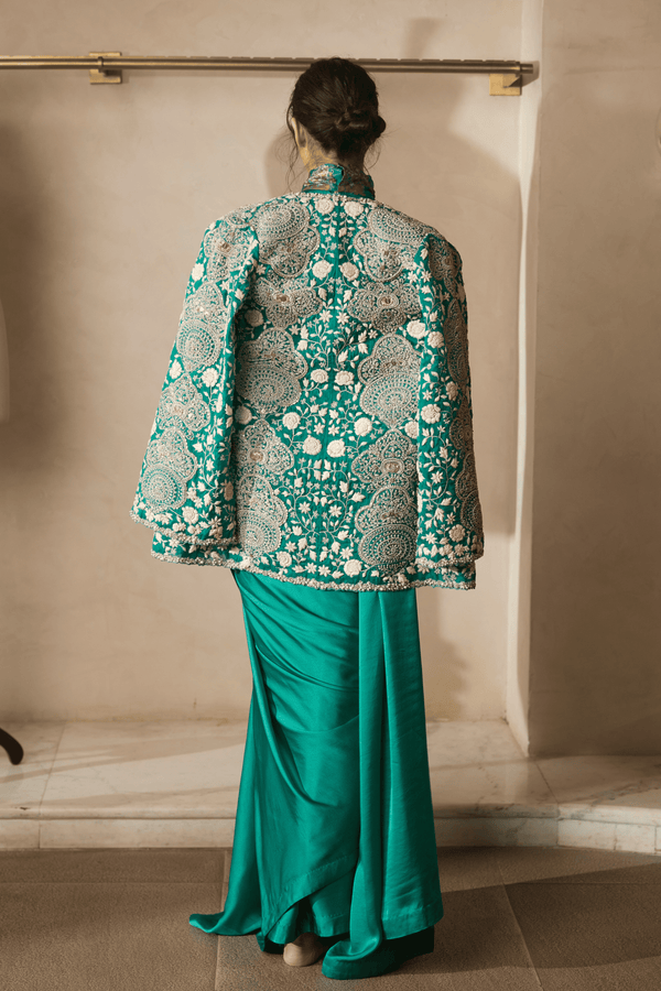 Bhumika Sharma - Mina Jacket Saree Set - Elahe
