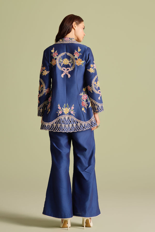 Chandrima - Indigo Thread Work Jacket - Elahe