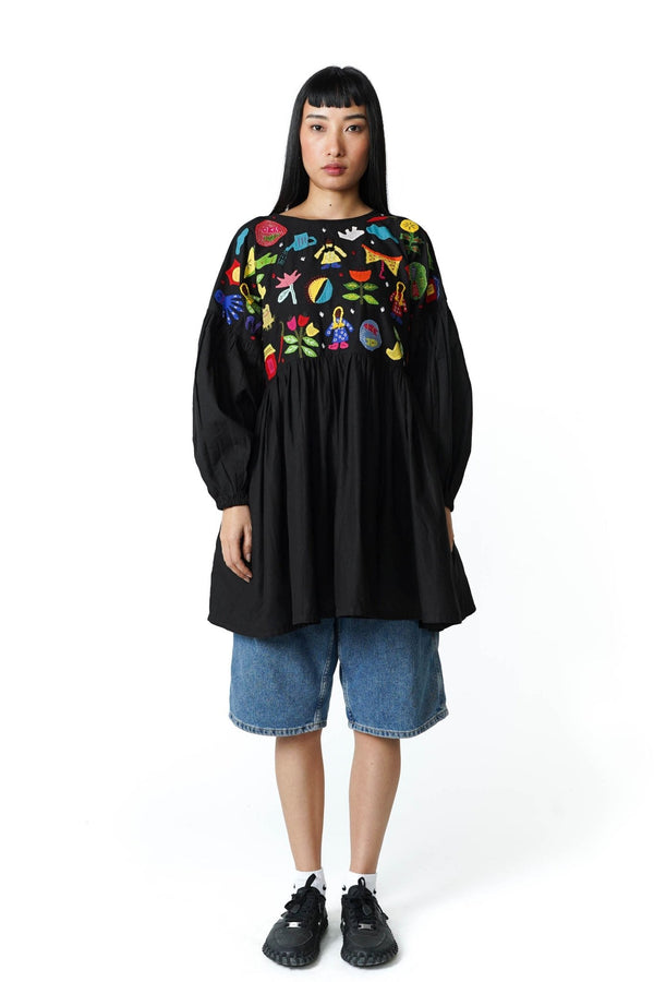 NBNW - Black Flourish Dress - Elahe
