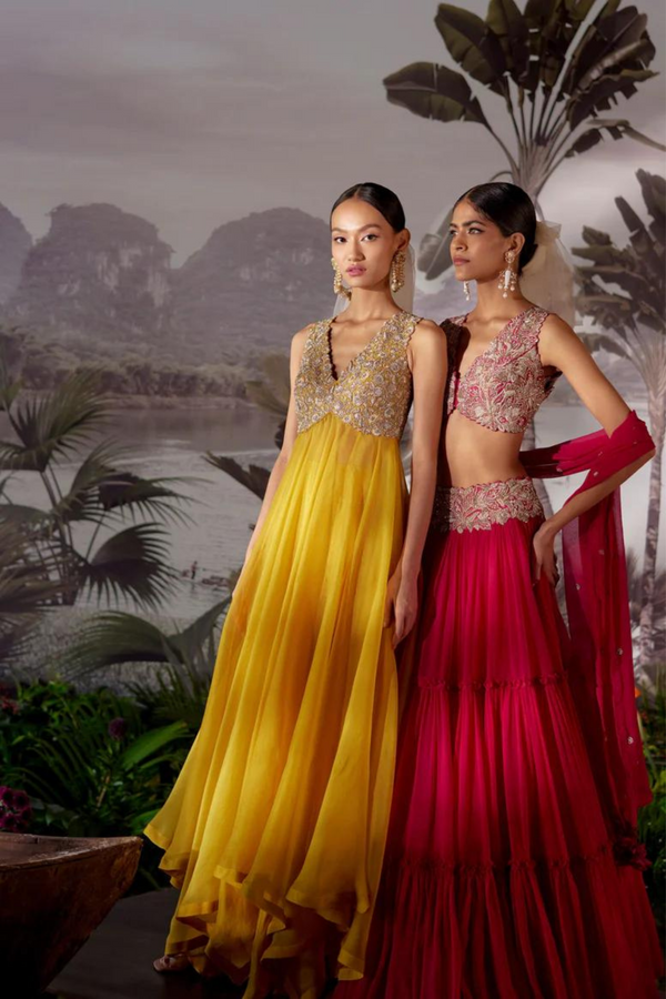 Mrunalini Rao - Kamya Pink Lehenga Set - Elahe