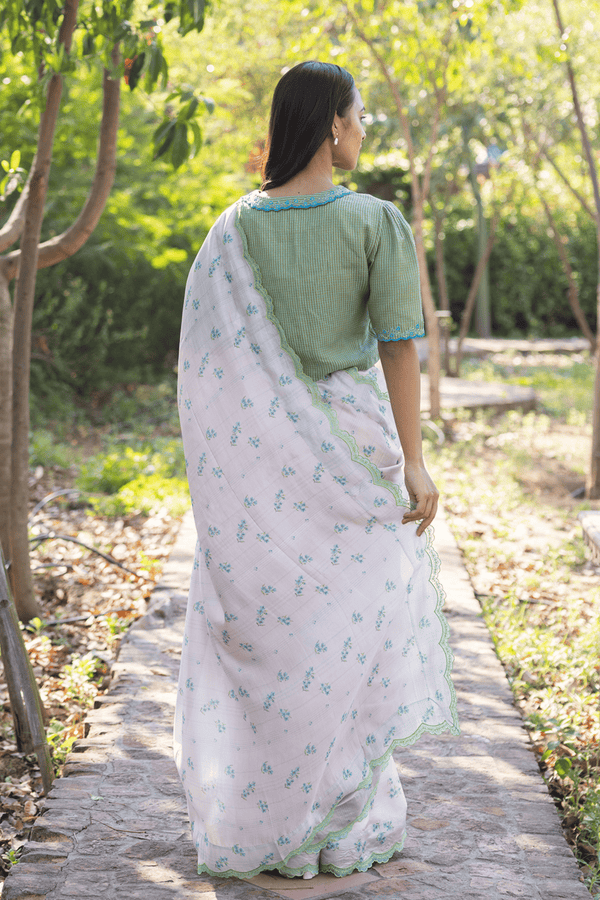 Surmaye - Wildflower Kiss Pink Saree - Elahe