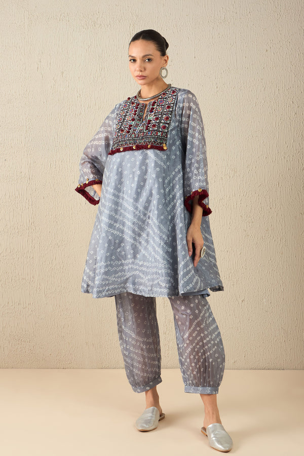 Aavidi - Light Grey Tunic Set - Elahe