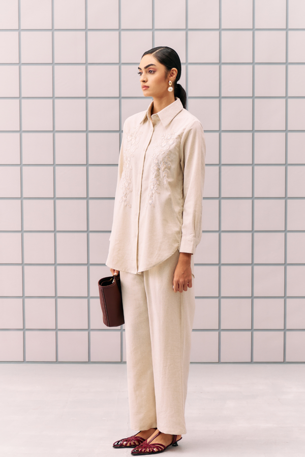 Aruni Designs - Beige Amy Co-ord Set - Elahe