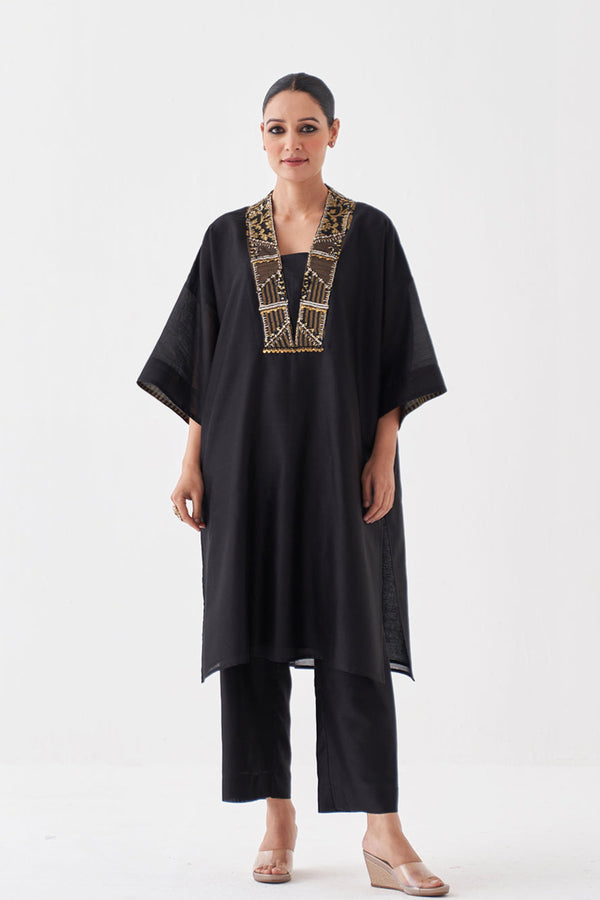 Vaaya - Rich Black Kurta Set - Elahe