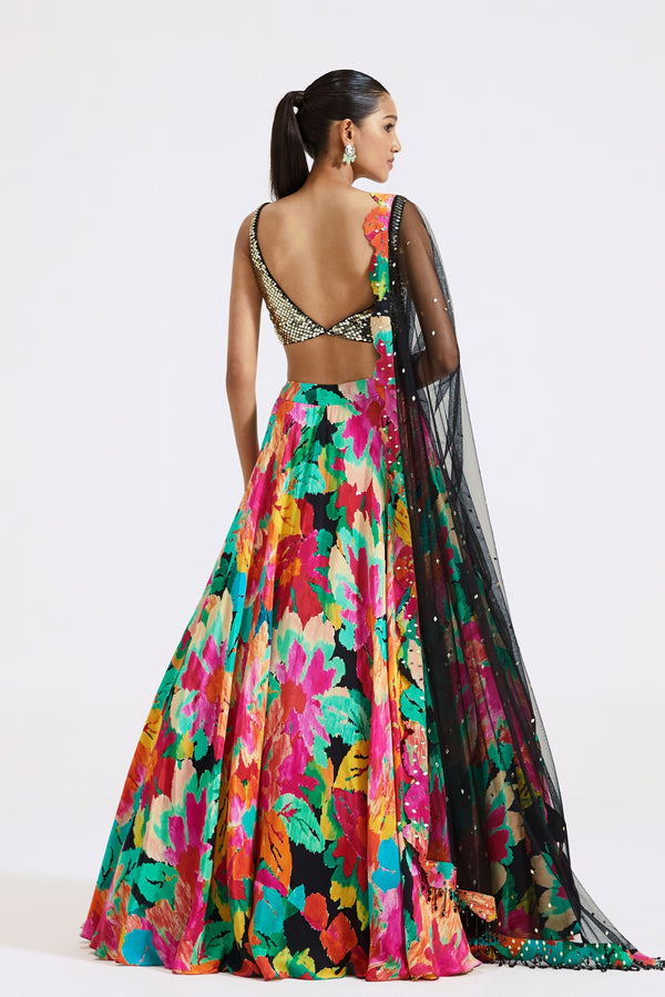 Basanti Kapde Aur Koffee - Multi-colour Lehenga Set - Elahe