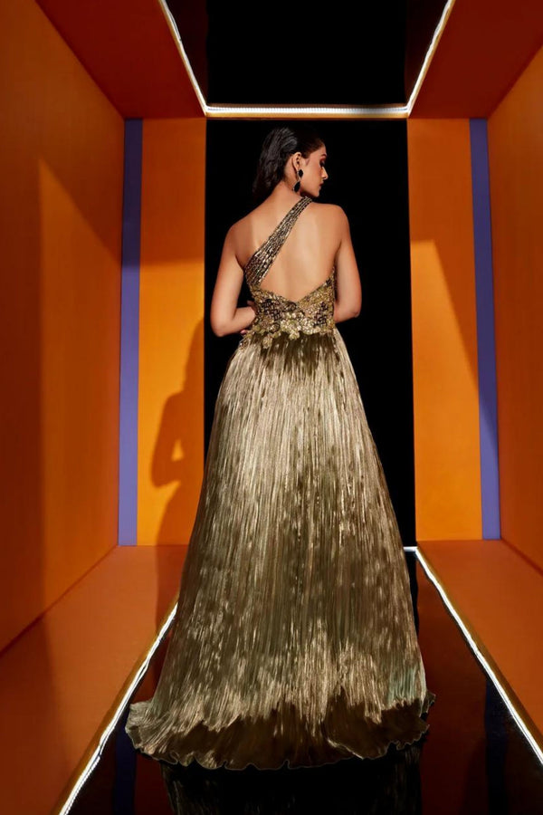 Roqa - Diana Antique Gold Gown - Elahe