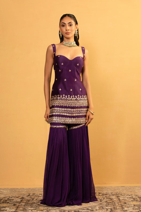 Purple Sharara Set - Elahe