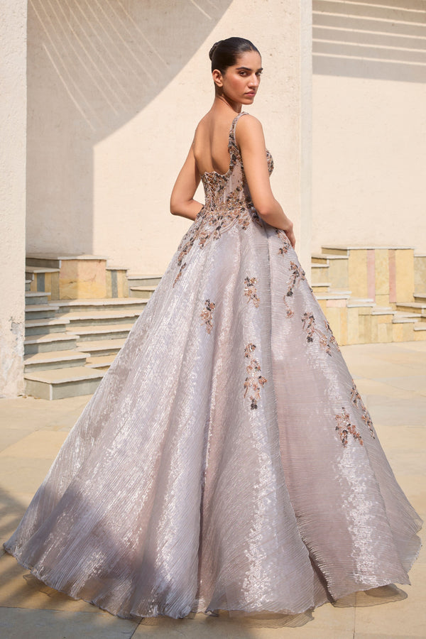 Dolly J - Celestial Ash Gown - Elahe