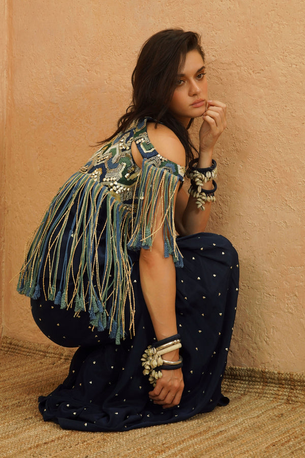 SVA By Sonam and Paras Modi - Nadira Cold Shoulder Jacket Set - Elahe