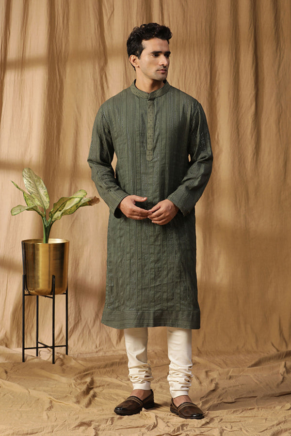 Kudrat Mehandi Kurta Set Elahe