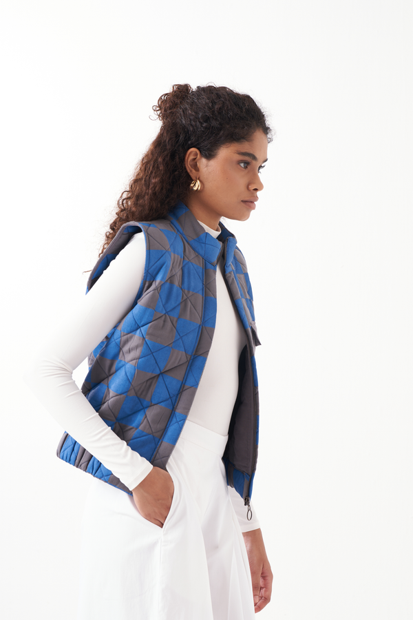 Three - Quilted Short Jacket Co-ord Set - Elahe