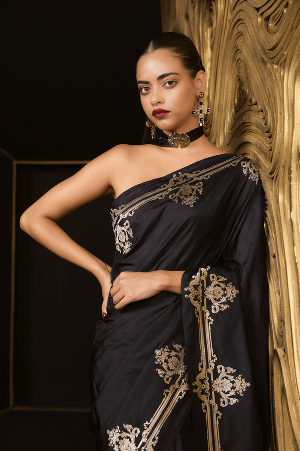 Ekaya - Goth Bride Saree - Elahe
