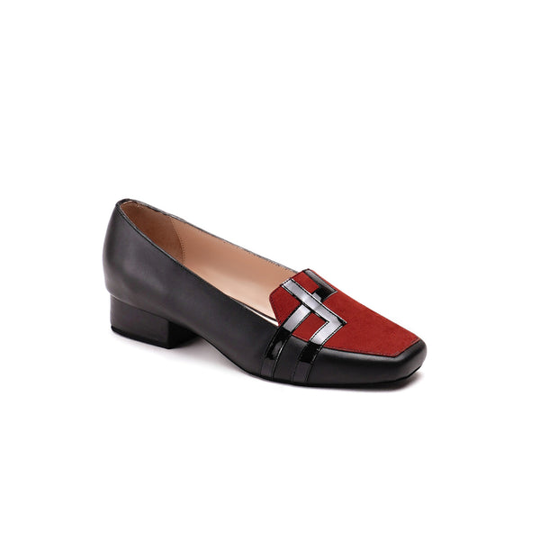 Oceedee - Black&rust 1 Inches Loafers - Elahe