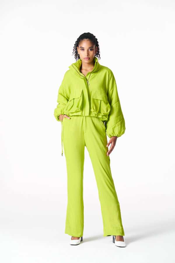 28 Moons - Chartreuse Puffer Jacket - Elahe