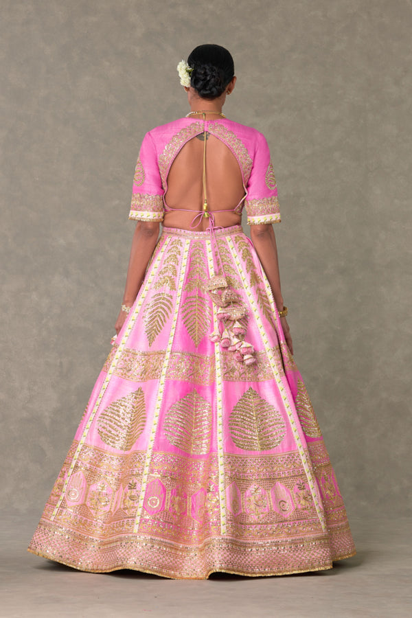 Masaba - Pink Paan Patti Lehenga Set - Elahe