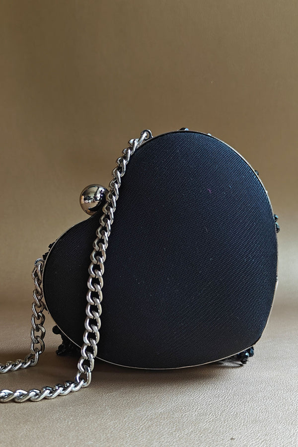 Plode - Black Micro Heart Bag - Elahe
