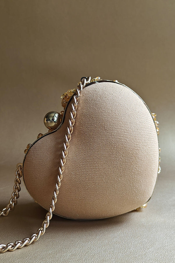 Plode - Gold Micro Heart Bag - Elahe