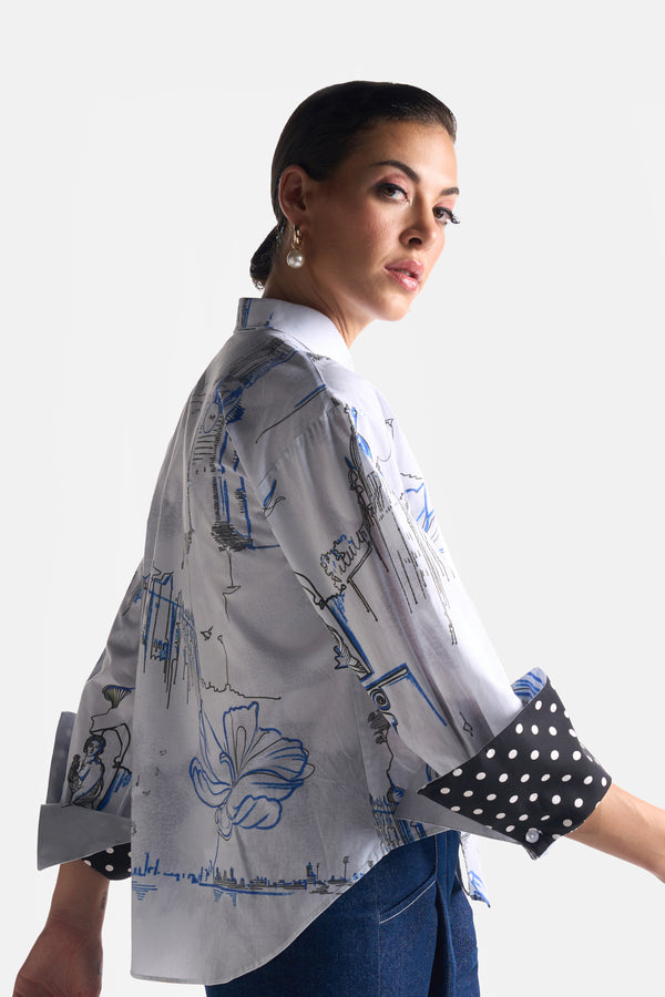 Eka Stories - Powder Blue City Shirt - Elahe