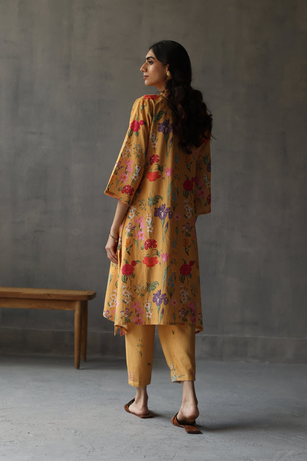 Roza Pret - Primrose Mango Kurta Set - Elahe