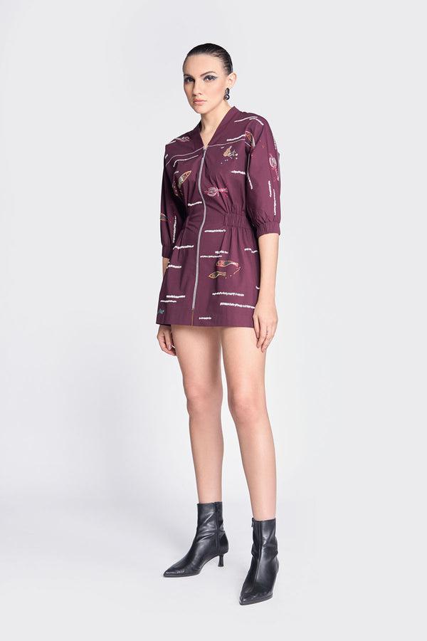 Shahin Mannan - Fish And Prawn Jacket Dress - Elahe