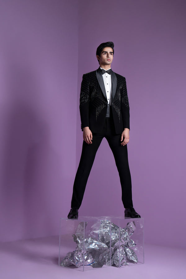 Contrast By Parth - Ray Blaze Tuxedo Set - Elahe